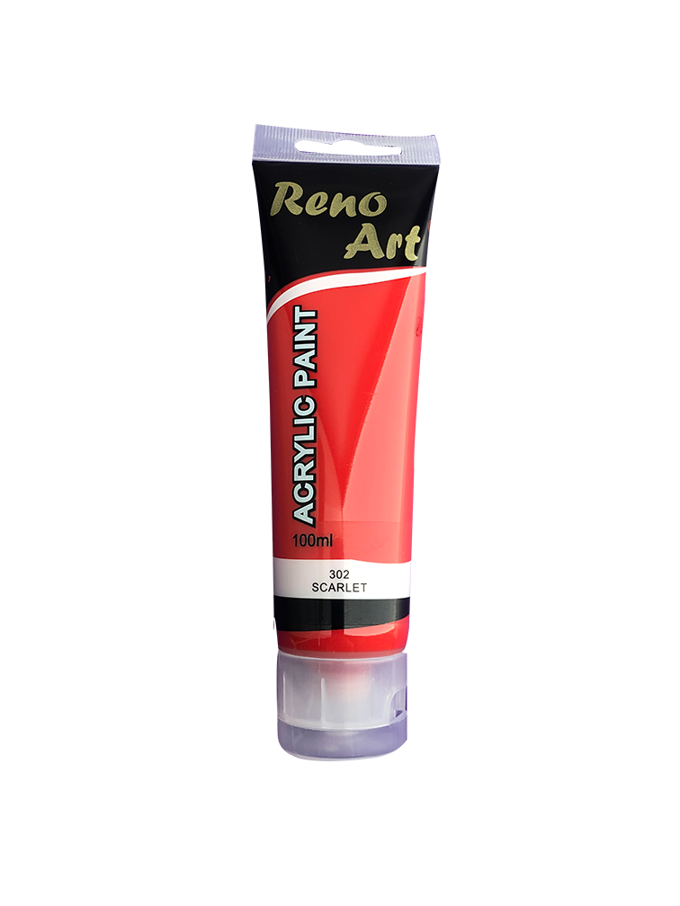 Scarlet colour acrylic paint - Acrylic paint 100ML - Studio Art Paints ...